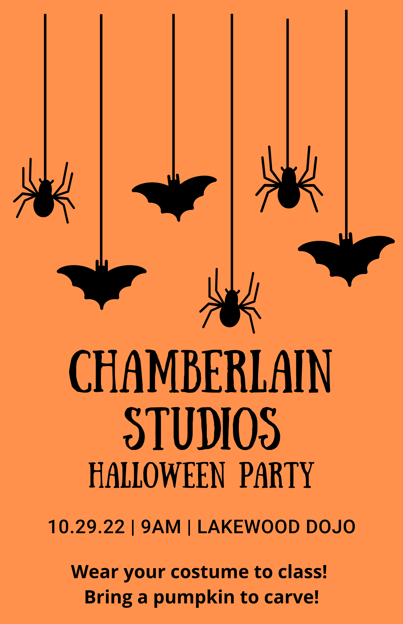 Halloween Party, Tests, and Camps! - Chamberlain Studios of Self Defense